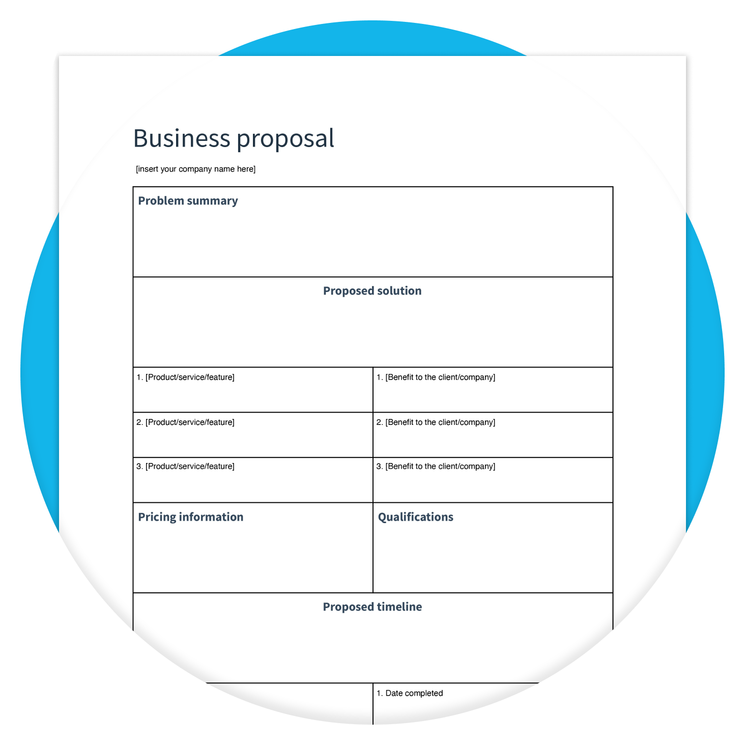 Free Business Proposal Template Xero ZA Free Business Proposal Template Xero ZA