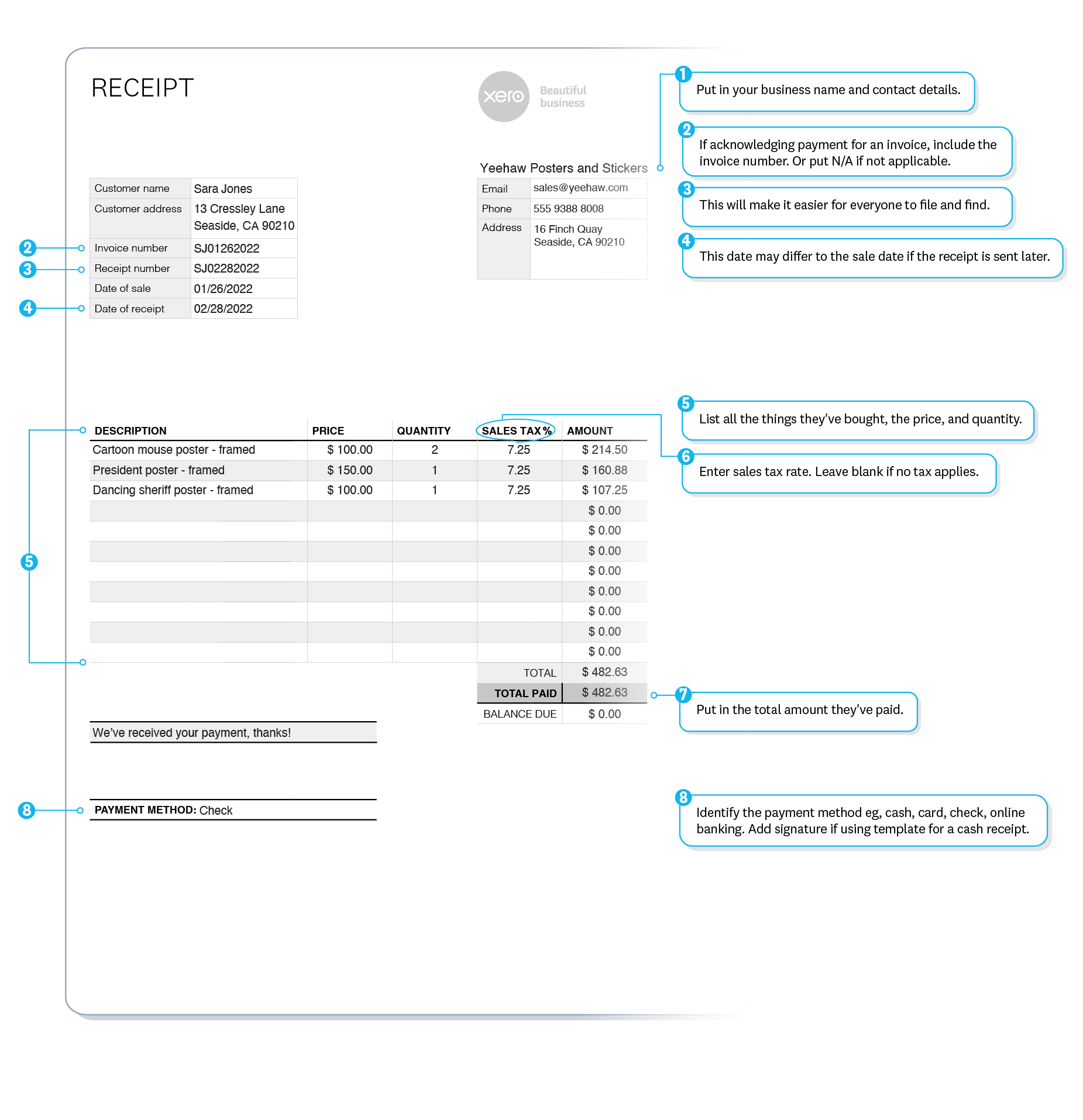 Receipt Example Xero US Receipt Example Xero US