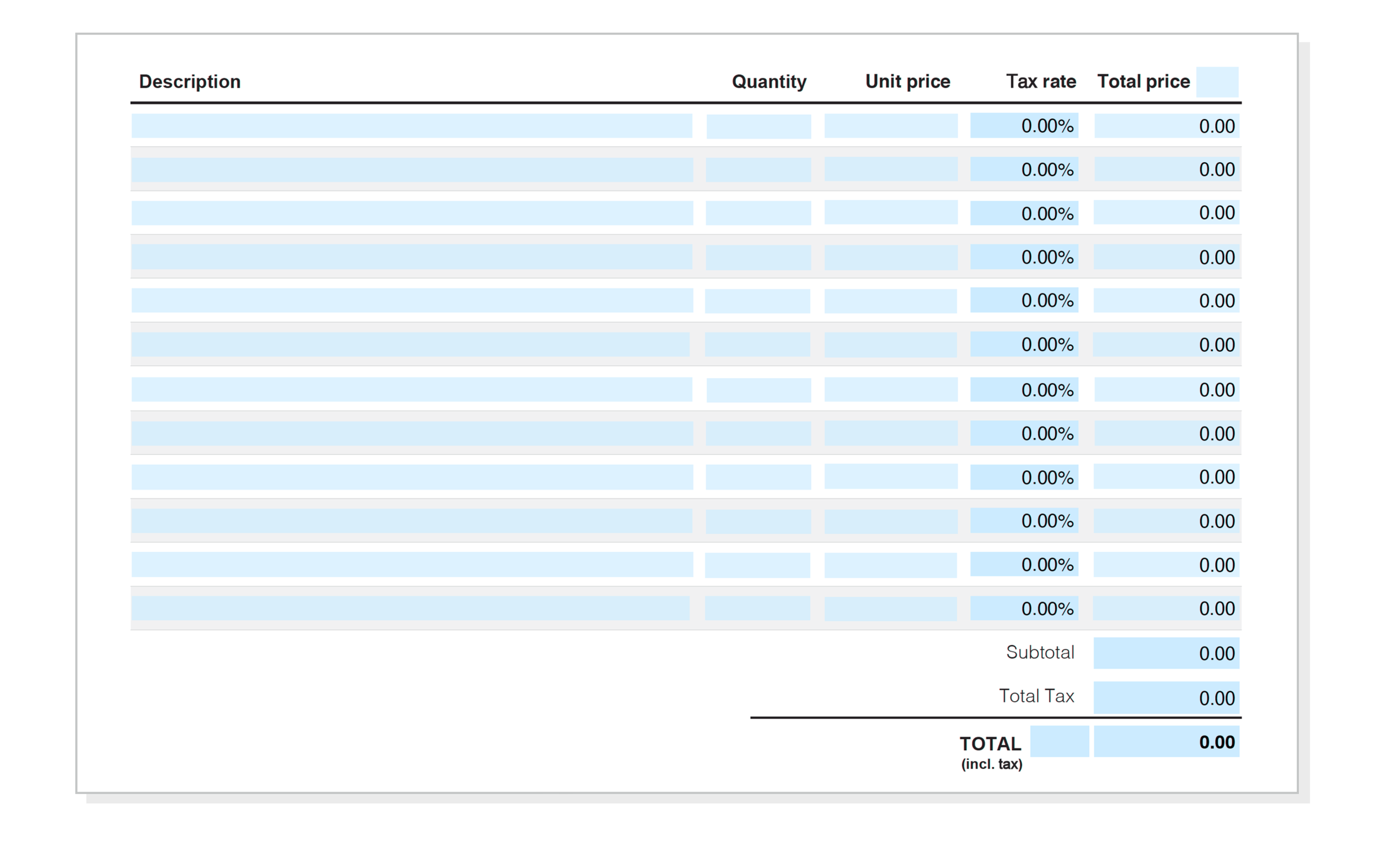 Free Rental Invoice Template Xero